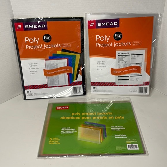 Office | Poly Project Letter Size Multicolor Multipack Bundle Of 9 ...
